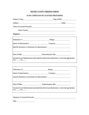 Fillable Online brookwood MD medication order form - Brookwood School ...