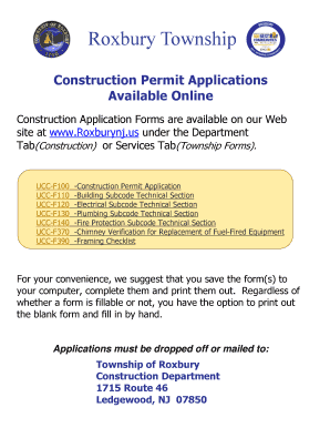 Fillable Online Construction Permit Applications Fax Email Print ...