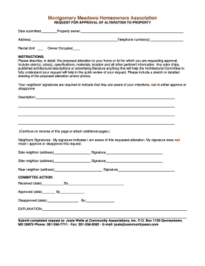 Fillable Online HOA ACC APPLICATION NEW FOR WEBSITEdoc Fax Email Print ...