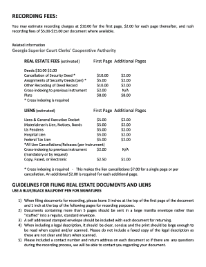 Fillable Online RECORDING FEES Fax Email Print - pdfFiller