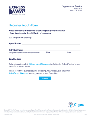 Fillable Online Recruiter Set-Up Form Fax Email Print - pdfFiller