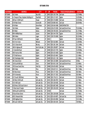 Fillable Online KEY BANK UTAH CUSTOMER KEY BANK KEY BANK KEY BANK KEY ...