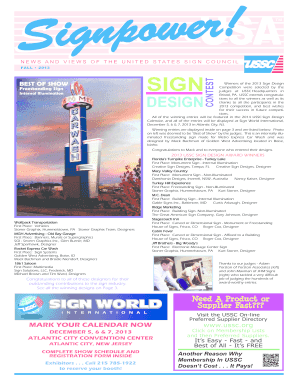 Fillable Online ussc NEWS AND VIEWS OF THE UNITED STATES SIGN COUNCIL ...