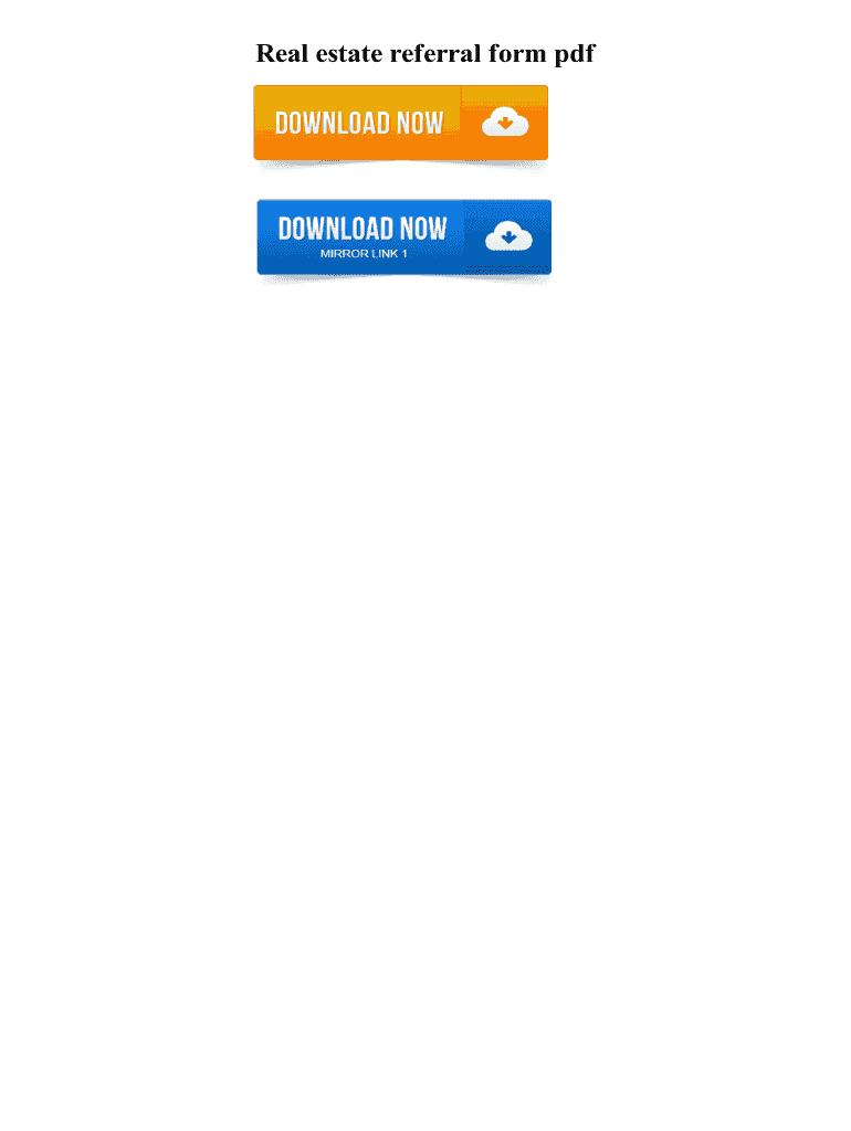 Fillable Online Real estate referral form pdf - WordPresscom Fax Email ...