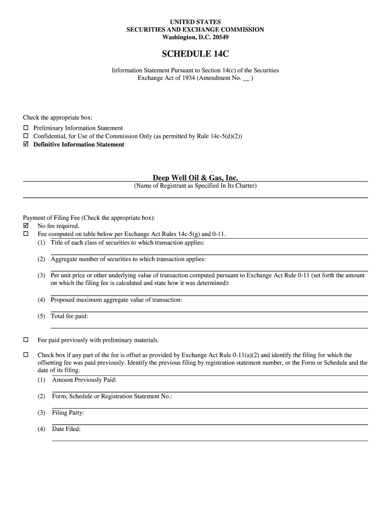 Fillable Online Definitive - Notice and Schedule 14C FINALdoc Fax Email ...