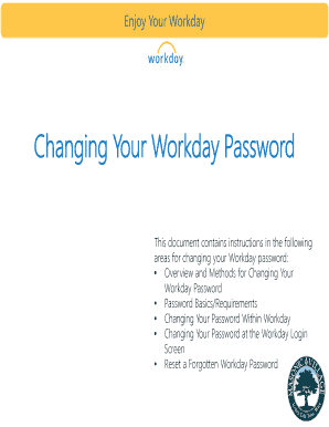 Fillable Online Changing Your Workday Password Fax Email Print - pdfFiller