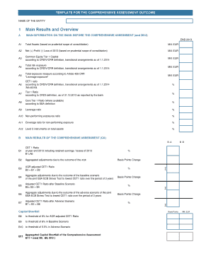 Fillable Online TEMPLATE FOR THE COMPREHENSIVE ASSESSMENT OUTCOME Fax ...