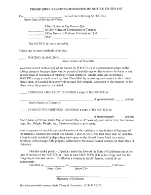 Fillable Online On I served the following NOTICEs Fax Email Print ...