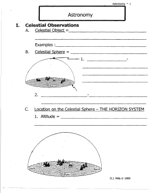Fillable Online coxsackie-athens Astronomy I Celestial Observations ...