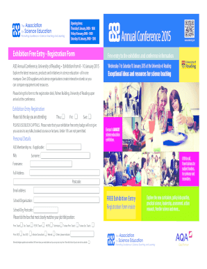 Fillable Online ase org ASE Annual Conference 2015 - Exhibition Registration Form Fax Email ...