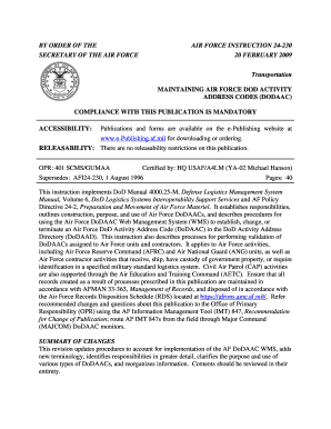 Fillable Online By order of the - US Air Force Fax Email Print - pdfFiller