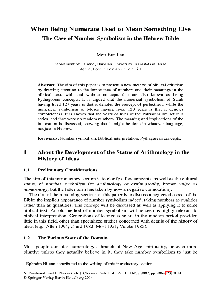 Fillable Online When Being Numerate Used to Mean Something Else Fax ...
