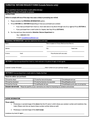 Fillable Online QUICKBOOKS REFUND REQUEST FORM 3 .doc Fax Email Print ...
