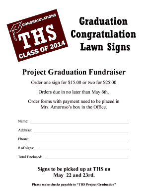 Fillable Online Graduation Congratulation Lawn Signs Fax Email Print ...
