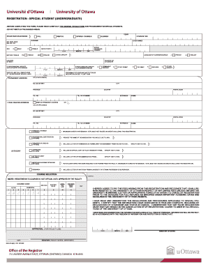 Fillable Online Registration - Special Student Undergraduate REGI-3140 Registration - Special ...