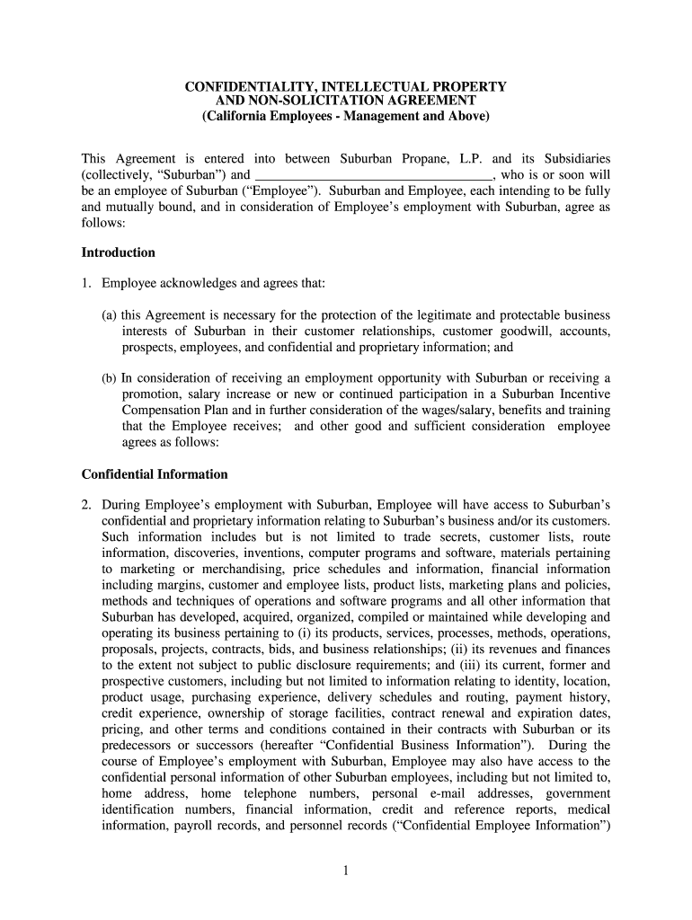 Fillable Online CONFIDENTIALITY INTELLECTUAL PROPERTY AND NON Fax Email ...