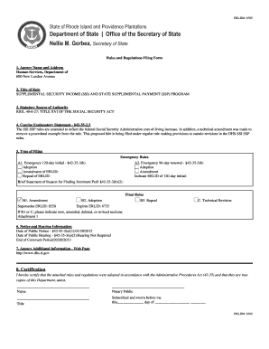 Fillable Online sos ri SUPPLEMENTAL SECURITY INCOME (SSI) AND STATE ...