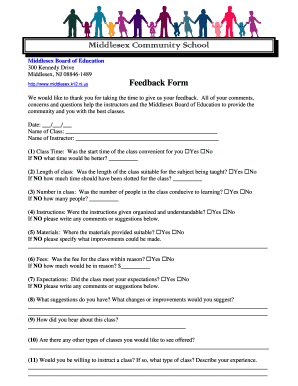 Fillable Online Middlesex Community School Fax Email Print - pdfFiller