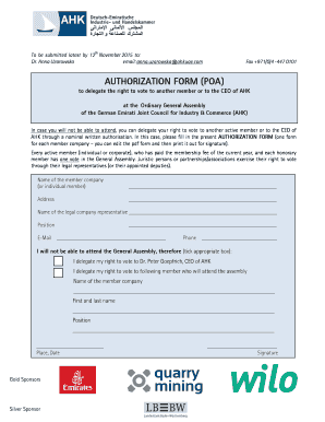 Fillable Online AUTHORIZATION FORM POA - vaeahkde Fax Email Print ...