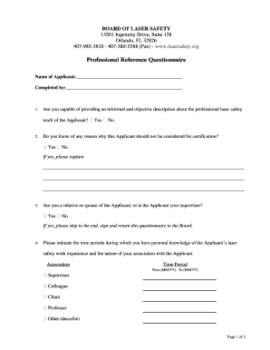 Fillable Online de356l4tocdyu cloudfront Professional Reference Questionnaire.doc ...