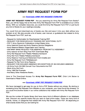 Fillable Online jansbooks ARMY bRSTb bREQUESTb FORM PDF - jansbooksbiz ...