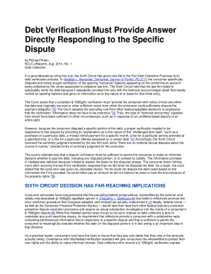 Fillable Online Debt Verification Must Provide Answer Fax Email Print ...