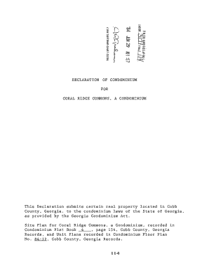 Fillable Online coralridgecommons Declaration of Condominium ...