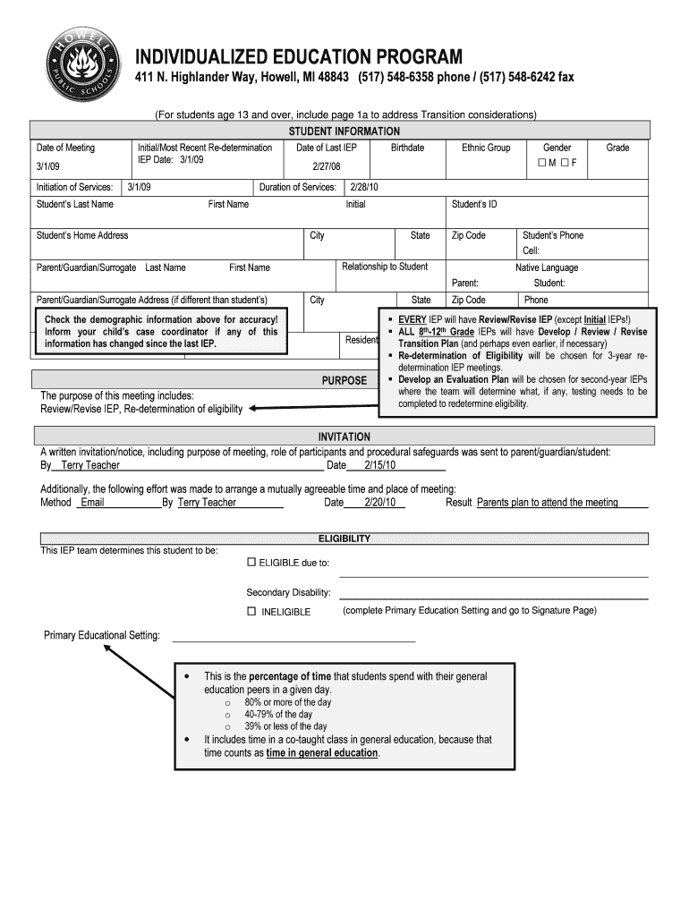 Fillable Online 83b bIEPb Cheat Sheet Parents - SchoolSites Fax Email ...