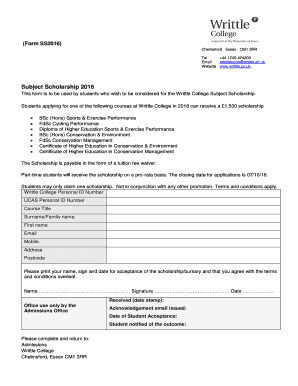Fillable Online (Form SS2016) Chelmsford Essex CM1 3RR Tel +44 1245 ...