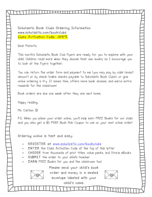 Fillable Online pratt mpls k12 mn Scholastic Book Clubs Ordering ...