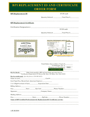 Fillable Online bpi BPI REPLACEMENT ID AND CERTIFICATE - bpi Fax Email ...