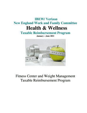 Fillable Online Wellness Reimbursement Guidelines application 12-14-10 ...