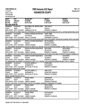 Fillable Online FREE Kentucky UCC Report Fax Email Print - pdfFiller