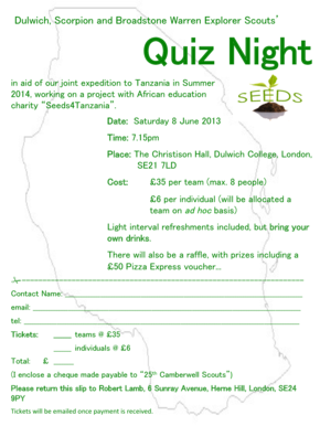 Fillable Online Dulwich Scorpion and Broadstone Warren Explorer Scouts ...