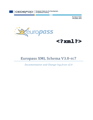 Fillable Online Europass XML Schema V.3.0 Fax Email Print - pdfFiller