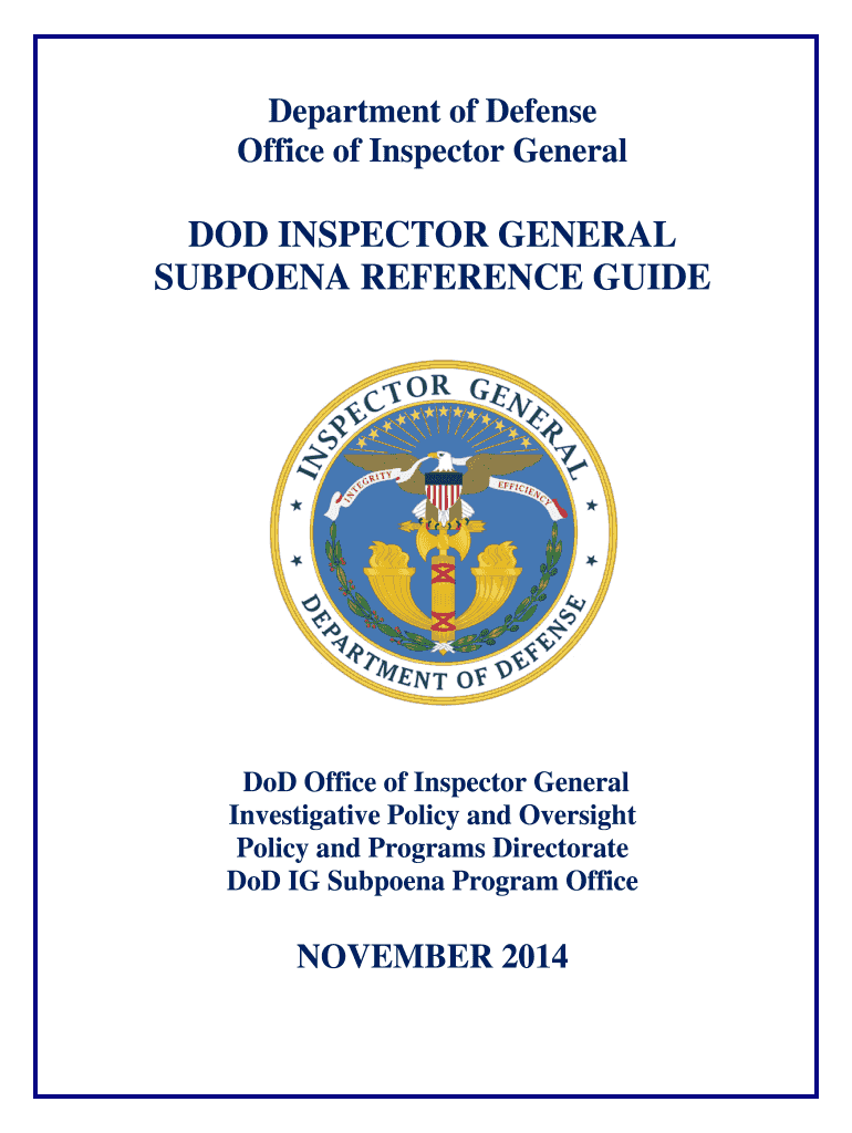 Fillable Online dodig DOD INSPECTOR GENERAL Fax Email Print - pdfFiller