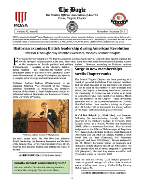 Fillable Online The Bugle - VCOC Fax Email Print - pdfFiller