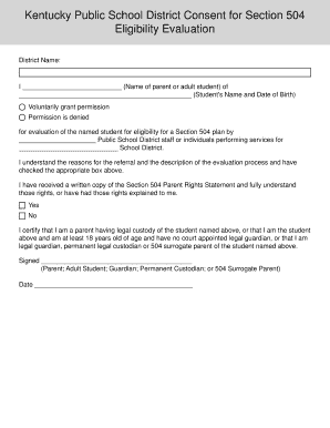 Fillable Online lincoln kyschools Kentucky Public School District ...