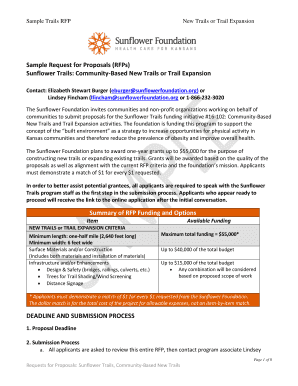 Fillable Online Sample Trails RFP Fax Email Print - pdfFiller