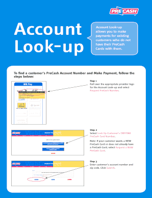 Fillable Online SM Account - PreCash Fax Email Print - pdfFiller