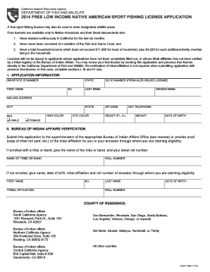 Fillable Online 2013 Free Low Income Native American Sport Fishing ...