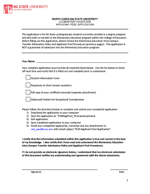 Fillable Online registrar ncsu Intra-Campus Transfer Admissions Policy ...