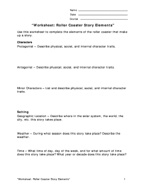 Plot Roller Coaster Pdf - Fill Online, Printable, Fillable, Blank ...