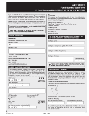 Fillable Online Super Choice und omination orm - Hub Wealth Fax Email ...