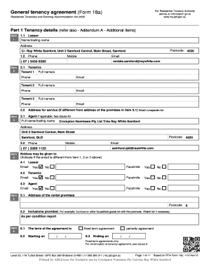 Fillable Online For Residential Tenancy Authority Fax Email Print ...