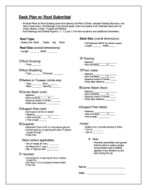 Fillable Online Deck Plan w Roof Submittal - bprovidencetownshipcomb ...
