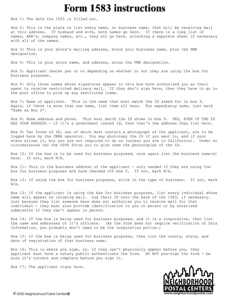 Fillable Online Form 1583 instructions - genesiscomplexcom Fax Email Print - pdfFiller