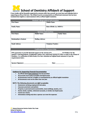 Fillable Online Affidavit of Support Forms for F-1 Students Fax Email ...