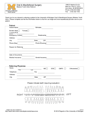 Fillable Online Oral Maxillofacial Surgery Wisdom Tooth Clinic Referral ...