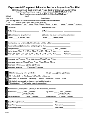 Fillable Online www-group slac stanford Experimental Equipment Adhesive ...